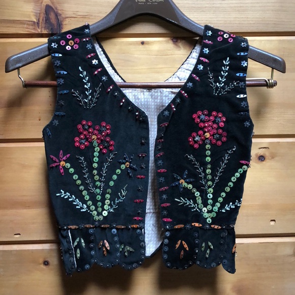 Costumes | Antique Polish Costume Ethnic Vest Beaded Velvet | Poshmark